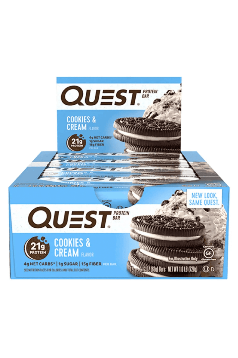 Quest Protein Bar Cookies & Cream, 12 / Box - Nutrispot Inc.